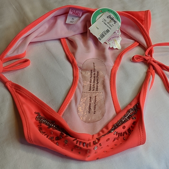 Winki | Swim | Winki Coral String Bikini Bottom New Xl | Poshmark